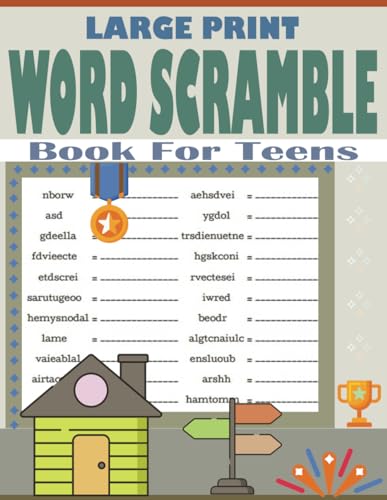 Large Print Word Scramble Book For Teens: Fun and Educational Puzzles ...