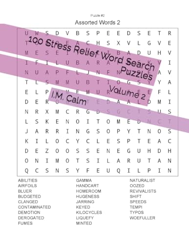 100 Stress Relief Word Search Puzzles: Volume 2 by I.M. Calm | Goodreads