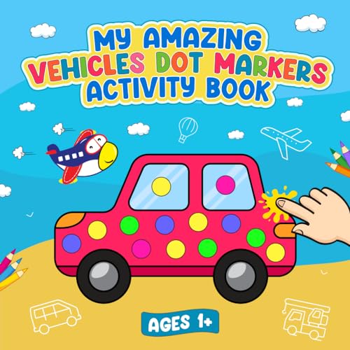 Dot Markers Activity Book Trucks And Vehicles: Easy Guided Big Dots ...