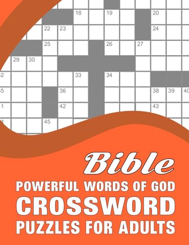 Powerful Words Of God Bible Crossword Puzzles For Adults: Religious ...