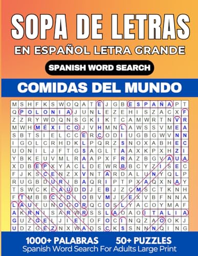 Sopa De Letras En Español Letra Grande (Spanish Word Search): Sopa de ...