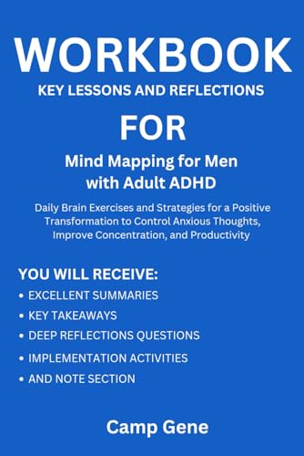 WORKBOOK For Mind Mapping for Men with Adult ADHD: Daily Brain ...