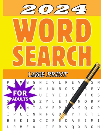 2024 Large Print Word Search For Adults: Word Search Large Print Puzzle ...