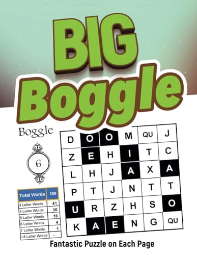 Big Boggle 6x6: 200 Fantastic puzzle on each page, Puzzles and ...