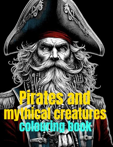 Pirate Colouring Book with Mythical Creatures for Kids and Adults: Over ...