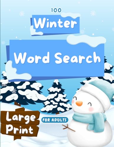 100 Winter Word Search for Adults Large Print: Word Search Puzzle Book ...