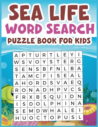 Sea life word search puzzle Book: Dive into the Depths of Fun and ...