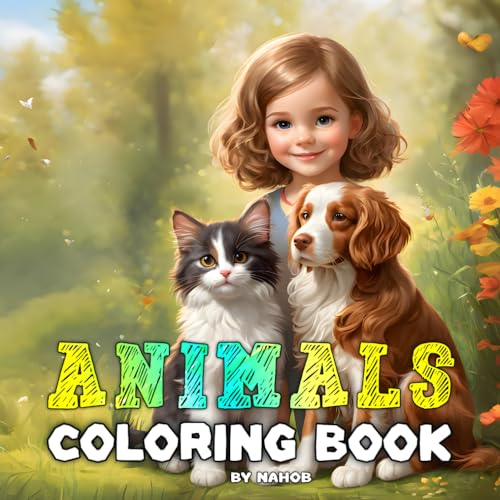 Happy Animals Coloring Book: Crafts and Activities for Kids. Cute ...