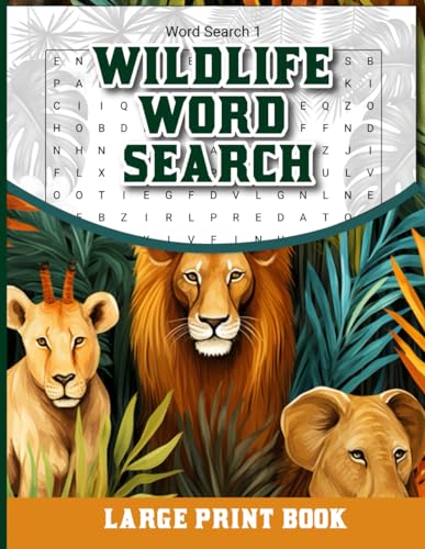 Wildlife Word Search: Large Print Word Search Book - A gift for Adults ...