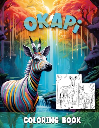 Okapi Coloring Book: A colorful journey with our Okap, illustrations ...