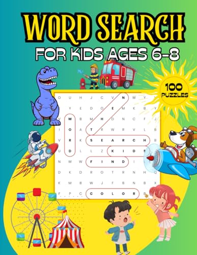 Word Search for Kids Ages 6-8: 100 Word Puzzles | Fun Challenges For ...