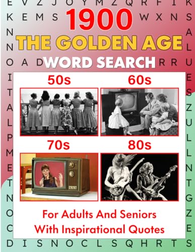 1900s The Golden Age Word Search Book for Adults and Seniors: The ...