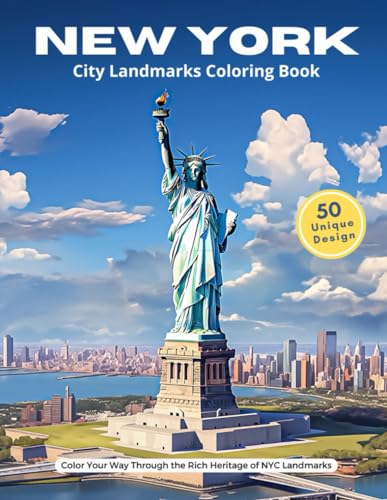 New York City Landmarks Coloring Book: Color Your Way Through the Rich ...