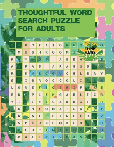 Thoughtful word search puzzle for adults: Puzzle book for adults by ...