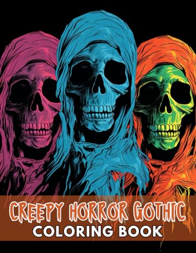 Creepy Horror Gothic Coloring Book: High Quality +100 Beautiful Designs ...