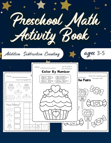 Preschool Math Activity Book: 1st Grade Math Activities Workbook for ...