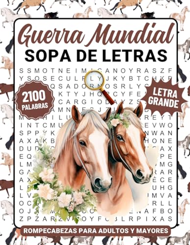 Caballo Sopa De Letras En Español Para Adultos: Libro De Juegos De ...