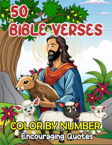50 Bible Verses Color by Number: Encouraging quotes for exhortation and ...