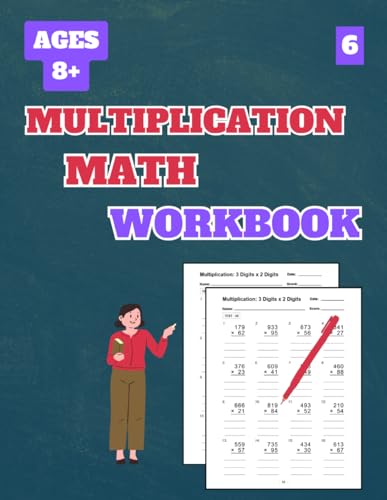 Multiplication Math Workbook, Level 6: 50 Tests about Multiplication of ...