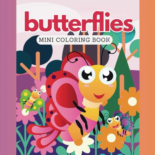 Mini Coloring Book | Butterflies: Pocket-Sized Coloring Book for All ...