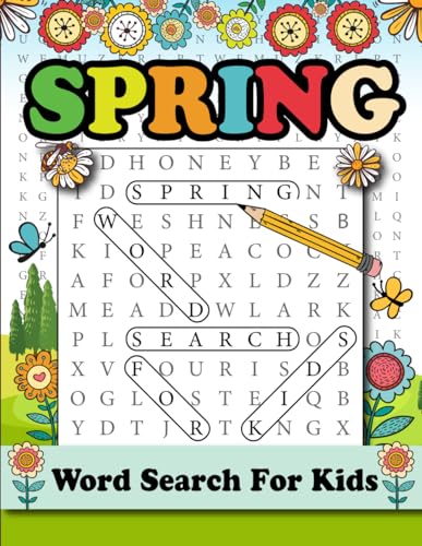 Spring Word Search For Kids: Fun spring puzzle book for girls and boys ...