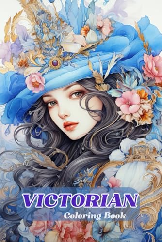 Victorian Coloring Book. Line art. Fun: Relax, Vintage Retro Beauty by ...