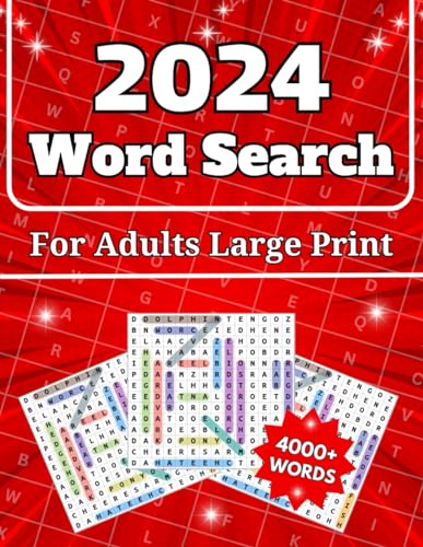 2024 Word Search Large Print Puzzle Book for Adults: Fun and Relaxing ...