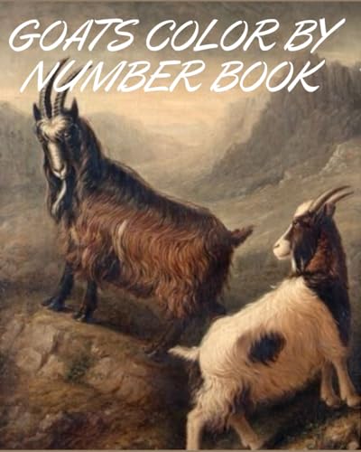 goats color by number book: Dazzling Goat Designs to Color by john ...
