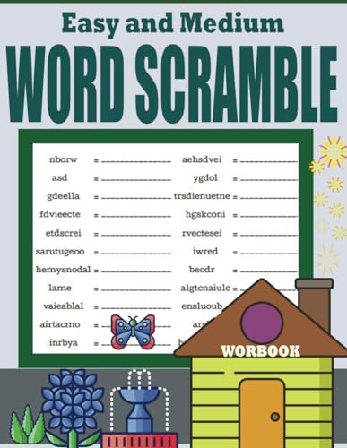 Easy and Medium Word Scramble Workbook: Large Print Word Scramble ...