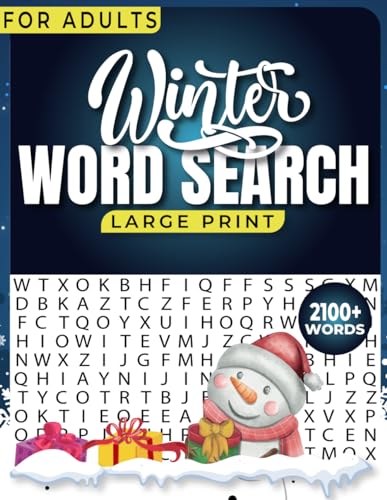 Winter Word Search for Adults Large Print: A Challenging Winter Themed ...