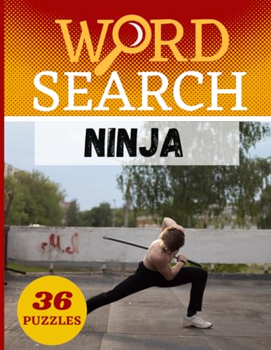 Ninja Word Search: Large print challenging activity book puzzles for ...