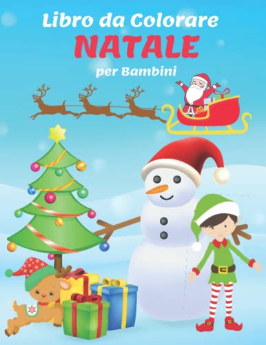 Libro da Colorare Natale per Bambini: 50 Pagine da Colorare di Natale ...