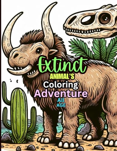 Extinct animal coloring adventure All age: Surprisingly extinct ...