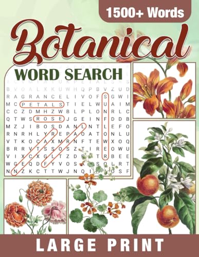 Large Print Botanical Word Search: Discover the Beauty of Botanicals in ...