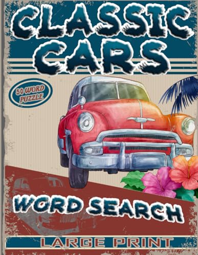 Classic Cars Word Search print large: The Best Holiday and Birthday ...