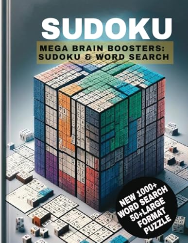 Mega Brain Boosters Sudoku & Word Search: 200+ Pages of Large-Format ...