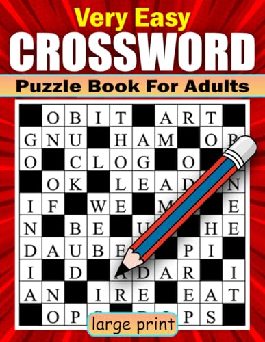 Very Easy Large Print Crossword Puzzle Book For Adults: 100 Large Print ...
