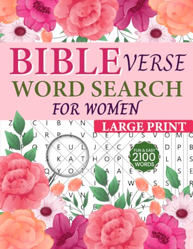 Bible Verse Word Search For Women: 2100 Biblical Word And Over 100 ...