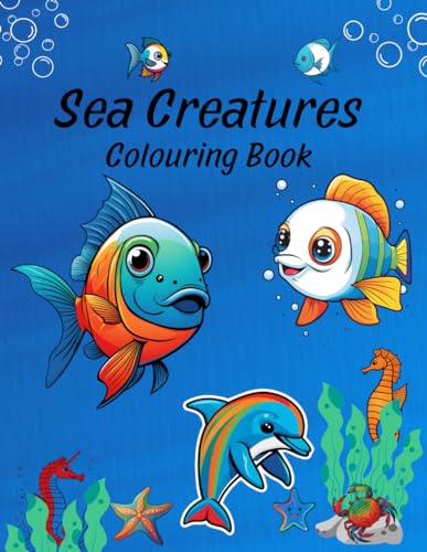 Sea Creatures Colouring Book:: 50 Sea creatures to colour , Underwater ...