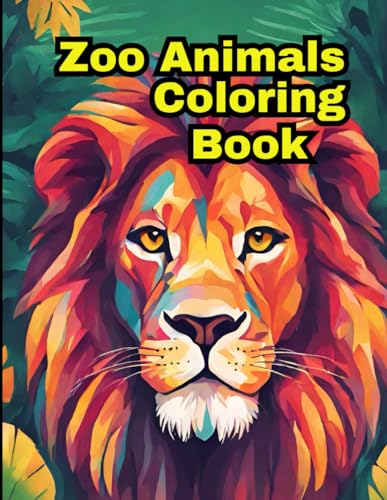 Zoo Animals Coloring Book: Fun And Easy Coloring Illustrations Of Cute ...