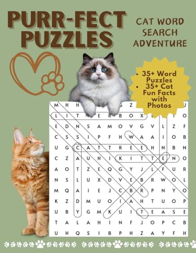 Purr-fect Puzzles Cat Word Search Adventure: More than 35 cat related ...