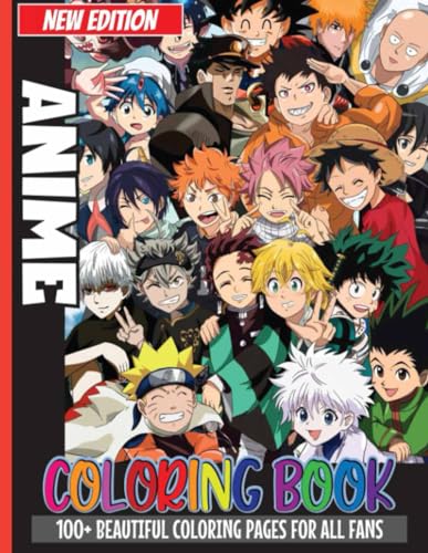 ANIME COLORING BOOK: Anime Coloring Book, Anime Color Book for Adults ...