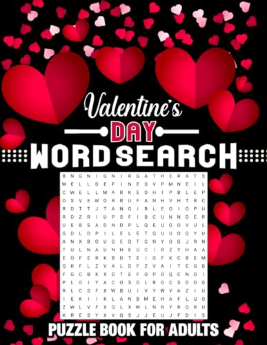 Valentine's Day Word Search Puzzle Book For Adults: Large Print Word ...