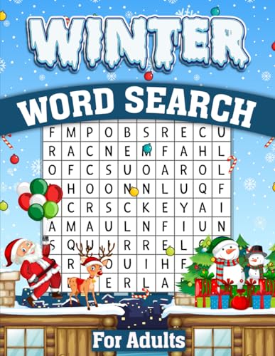 Winter Word Search For Adults: An Exciting and Relaxation Large Format ...
