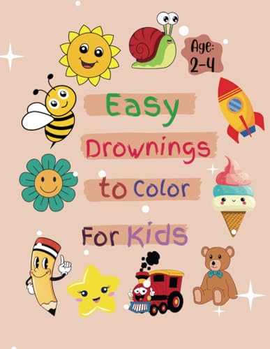 Easy drowning to color for kids age 2-4: "Simple Delights: Coloring ...