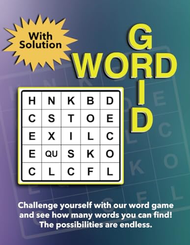 Word Grid Puzzle Book: Challenge yourself with our word game and see ...
