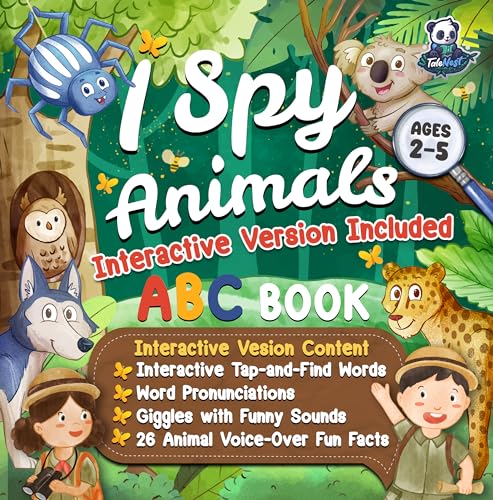 I Spy Animals: ABC book with Interactive Version for kids ages 2-5 ...