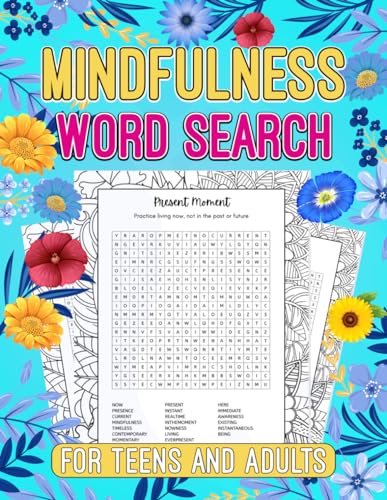 Mindfulness Word Search: Fun inspirational calming word search puzzle ...