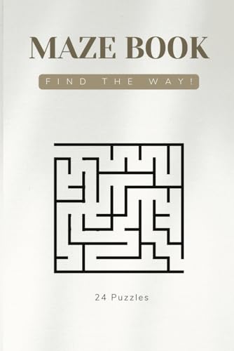 Maze Puzzle Books for Kids & Adults: 24 Mazes with solution| Maze ...