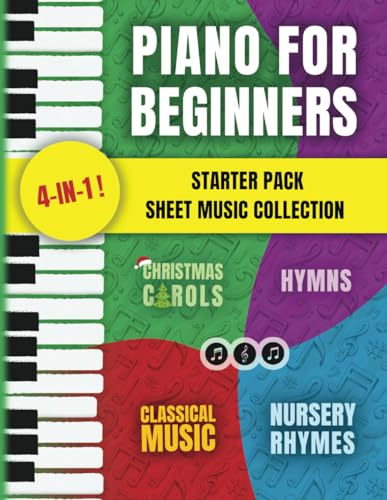 Piano for Beginners Starter Pack Sheet Music Collection: Piano Songbook ...